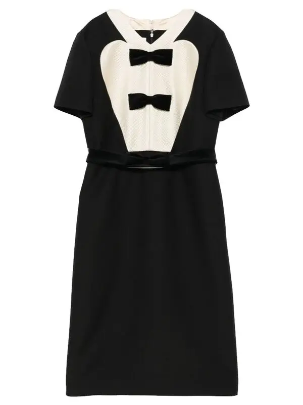 Valentino Garavani Bow Detail Midi Dress - Black