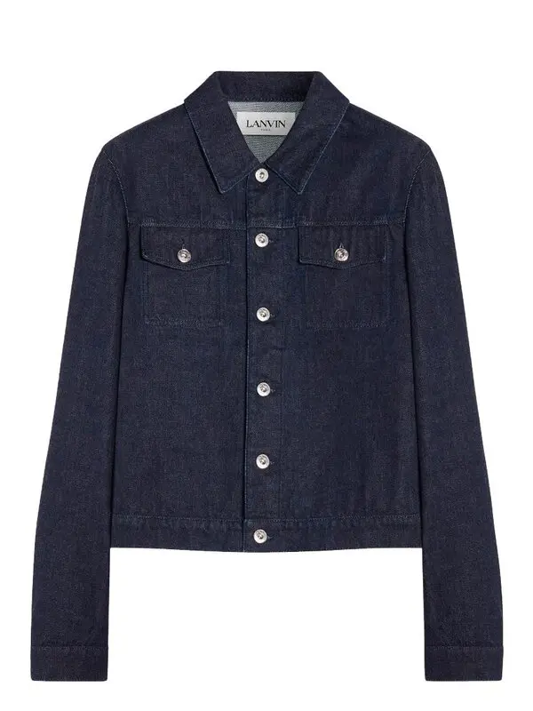 LANVIN Logo Denim Jacket - Black