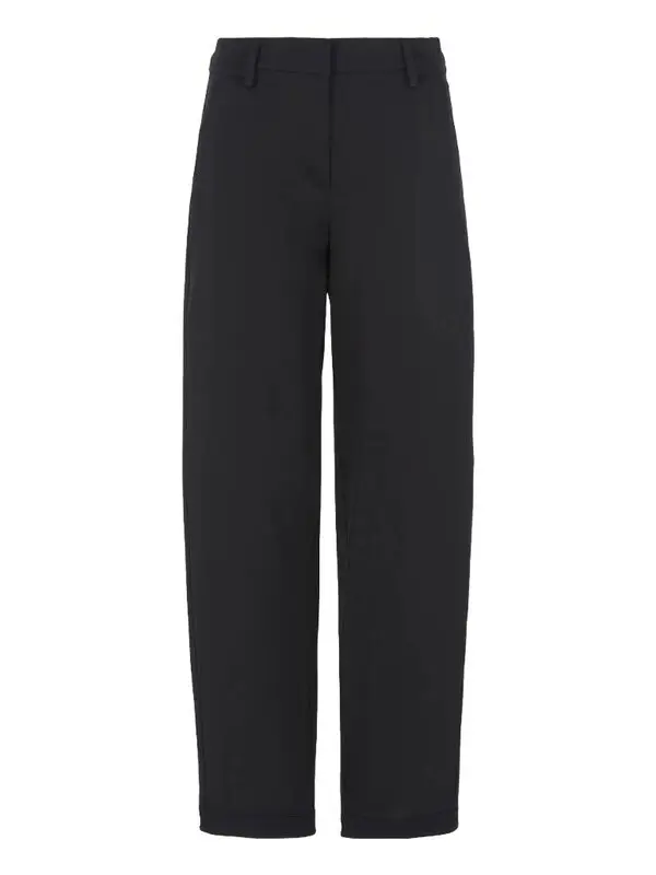 Giorgio Armani Straight Leg Trousers With Slit Detail - Black