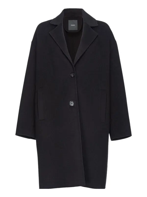 Pinko Classic Single-breasted Coat - Black