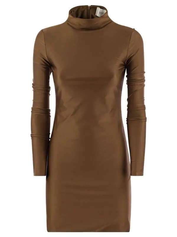 Sportmax Stiria Long-sleeve Dress - Brown