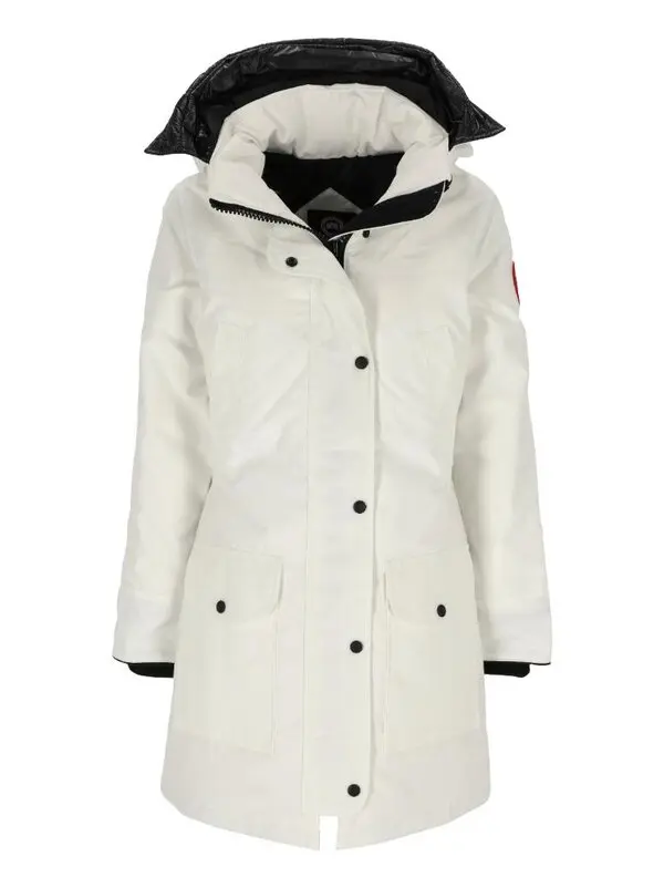 Canada Goose Long-sleeved Hooded Down Parka - White