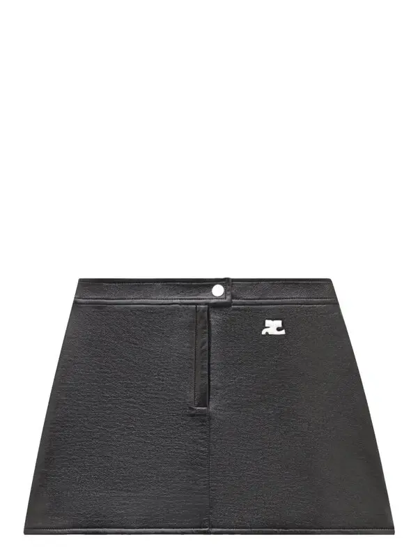 COURREGES Reedition Logo Patch Mini Skirt - Black