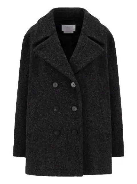 Harris Wharf London Double-breasted Coat - Anthracite Color