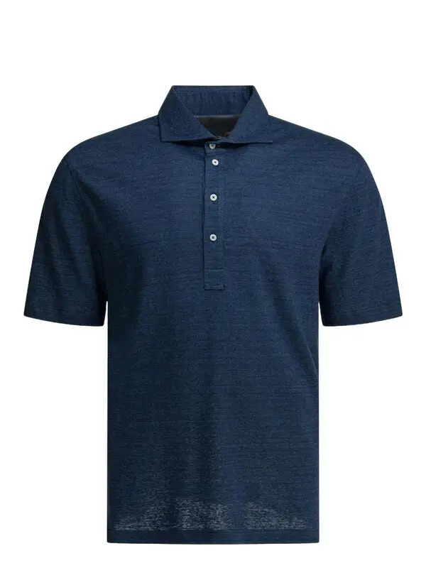 Brunello Cucinelli Jersey Polo Shirt - Blue