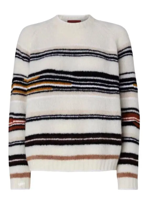 Missoni Crew Neck Striped Wool, Mohair, And Alpaca Sweater - Multicoloured