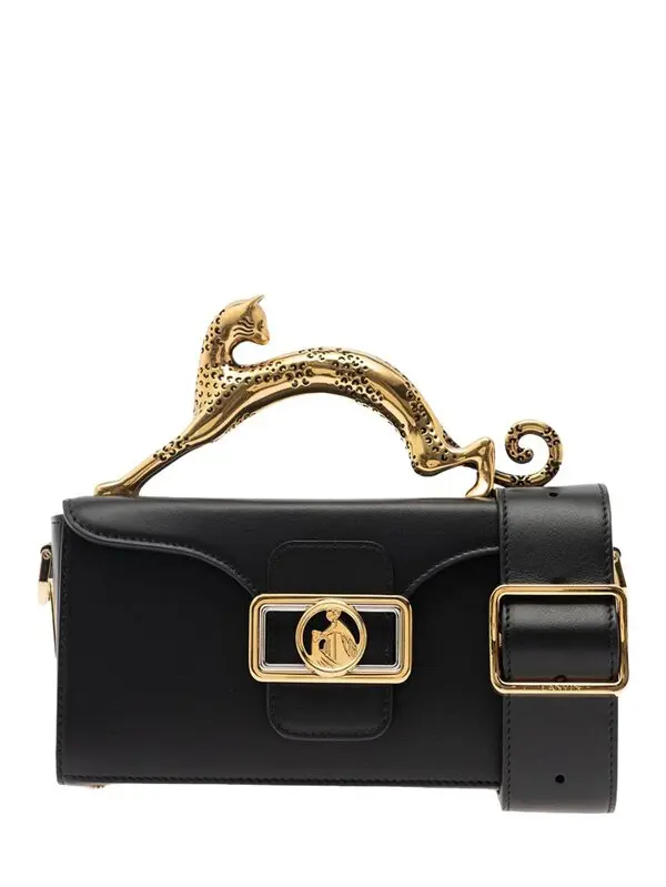 LANVIN Leopard Handle Shoulder Bag - Green