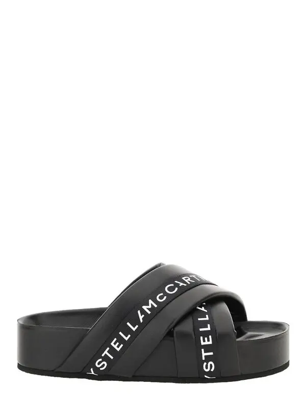 Stella McCartney Logo Platform Flip Flops - Black