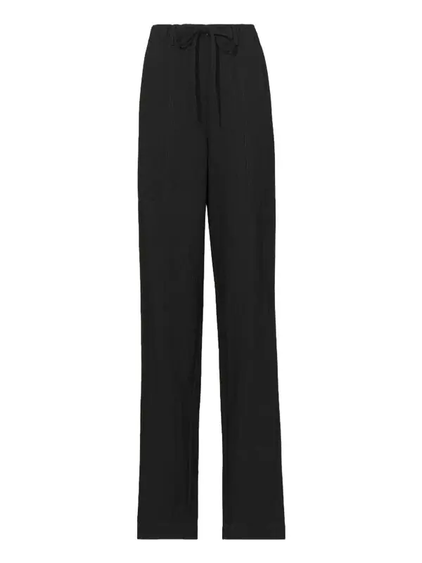 Proenza Schouler Satin High-waisted Drawstring Pants - Black