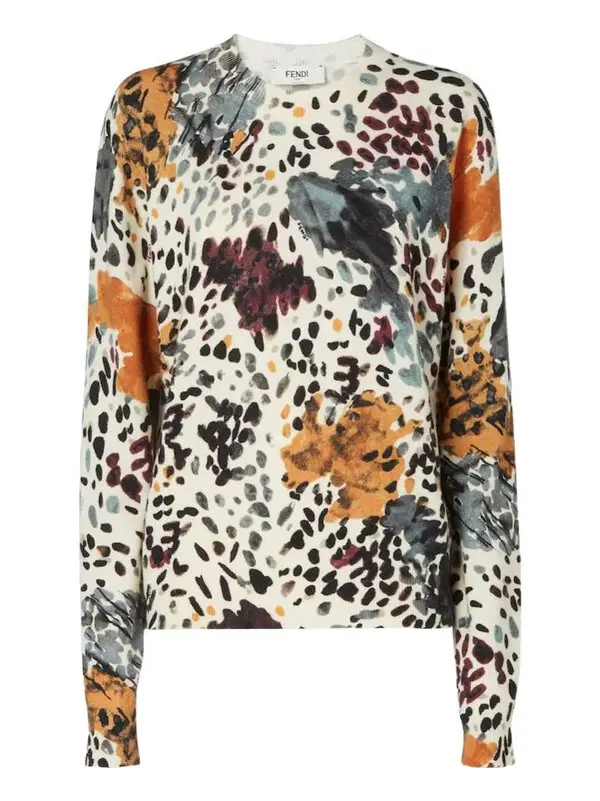 Fendi Falena Motif Crewneck Jumper - Multi-color