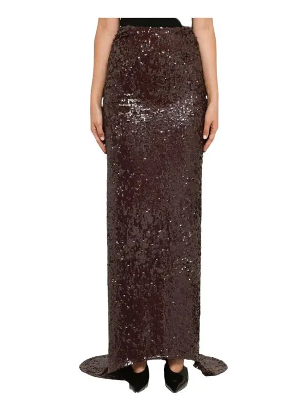 Dries Van Noten Sequined High-waist Maxi Skirt - Black
