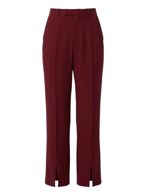 Gucci Straight-leg Trousers With Side Slits - Red