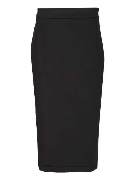 Moncler X Edward Enninful Back Slit Midi Skirt - Black