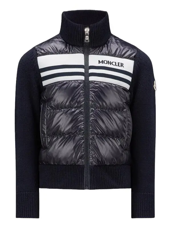 Moncler Logo-intarsia Padded Jacket - Black