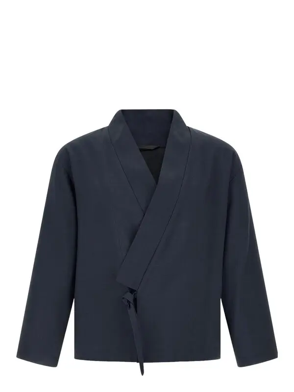 Kenzo Wrap Kimono Blazer - Black