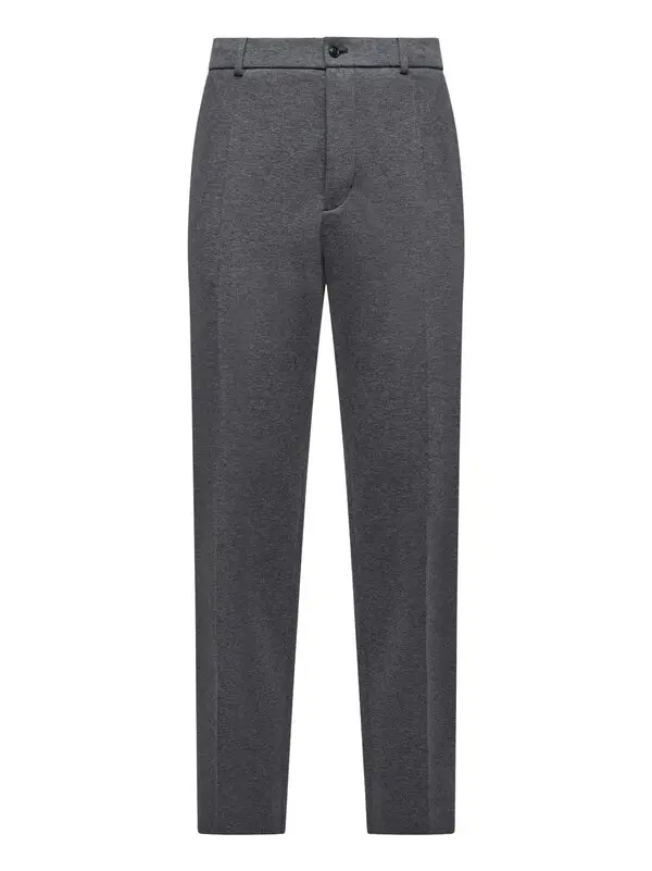 Moncler Cotton Blend Tailored Trousers - Grey