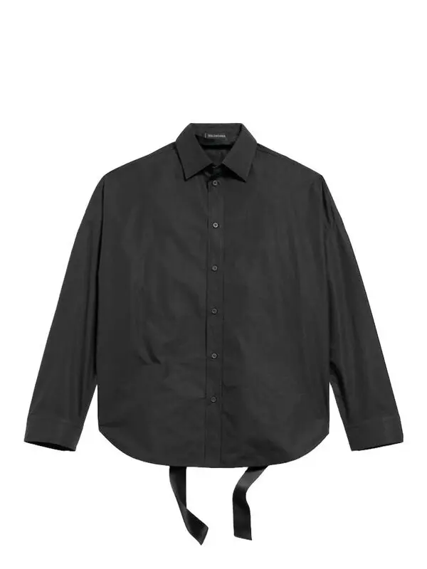 Balenciaga Lace-up Detail Shirt - Black