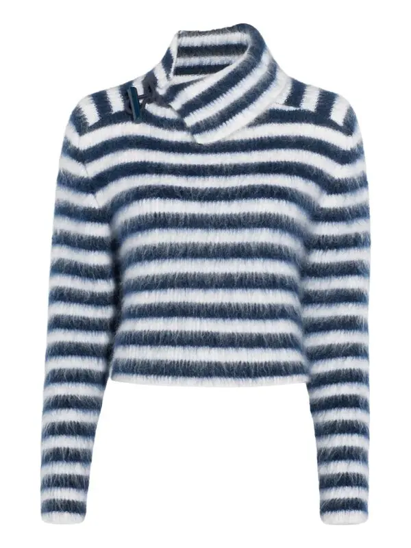 Jacquemus Striped Turtleneck Sweater - Multi-navy