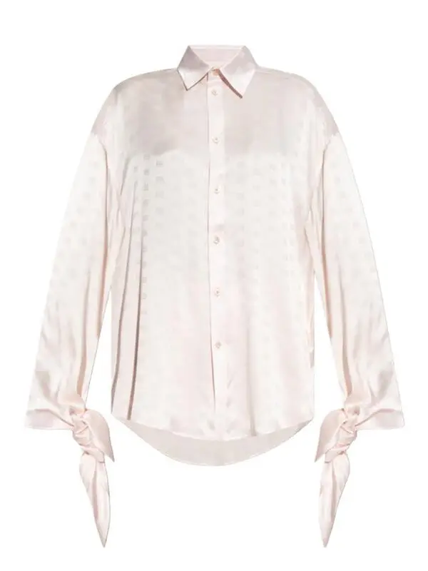 Balenciaga Knotted Cuff Blouse - Pink
