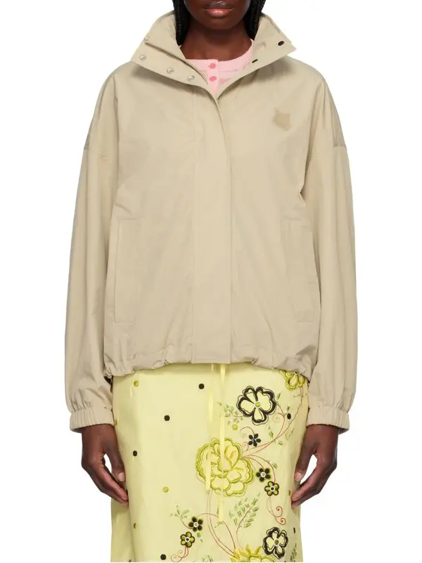 Maison Kitsuné Beige Fox Motif Bomber Jacket - Camel