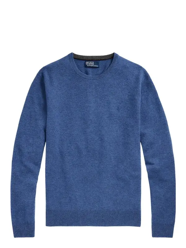 Polo Ralph Lauren Embroidered Logo Crew Neck Sweater - Blue