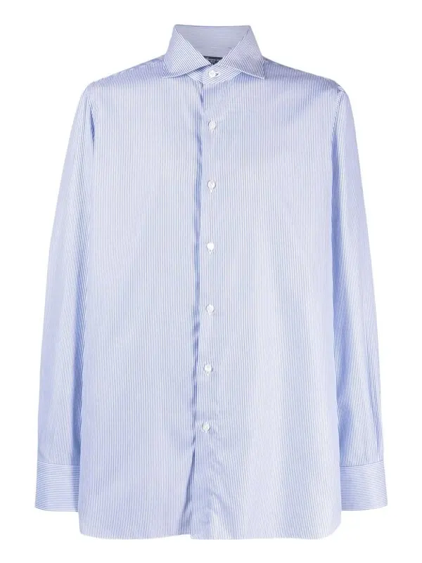 FINAMORE 1925 Long-sleeved Shirt - Blue
