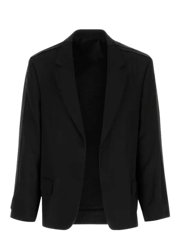 Balenciaga Tailored Jacket With Lapel Collar And Flap Pockets - Black