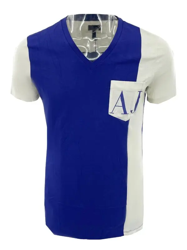 Emporio Armani V-neck Short-sleeved T-shirt - Blue