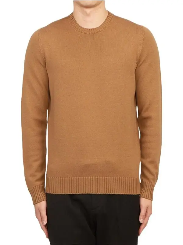 DRUMOHR Crew Neck Knitted Jumper - Brown