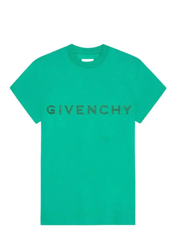 Givenchy Slim Fit T-shirt With Rhinestones - Green