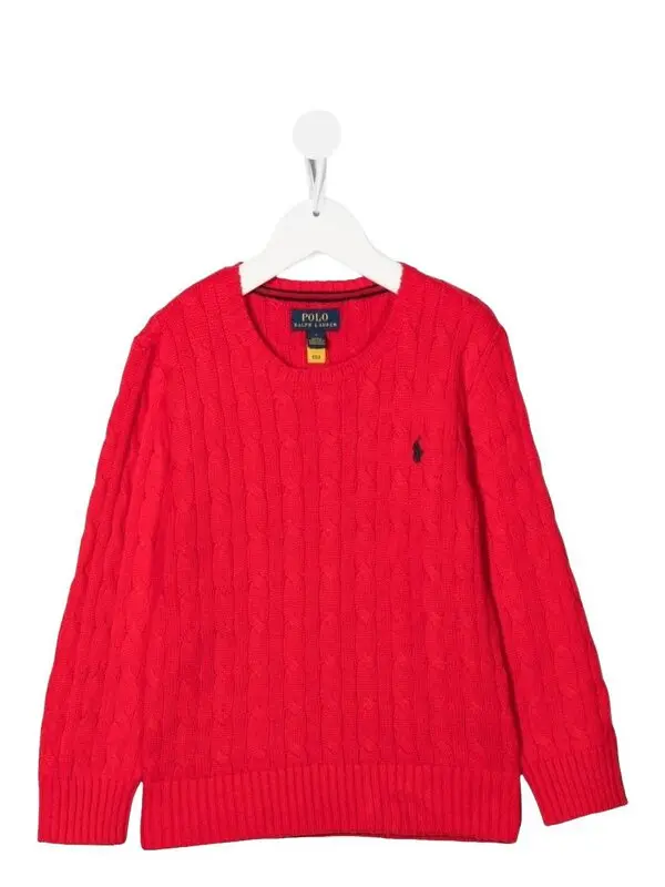 Polo Ralph Lauren Cable-knit Jumper With Embroidered Pony - Red