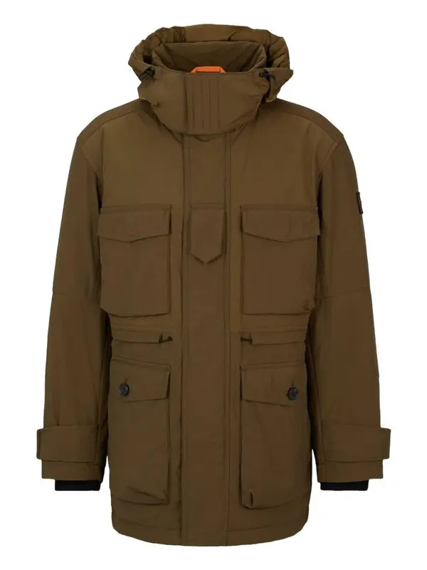 Hugo Boss Hooded Casual Jacket - Brown