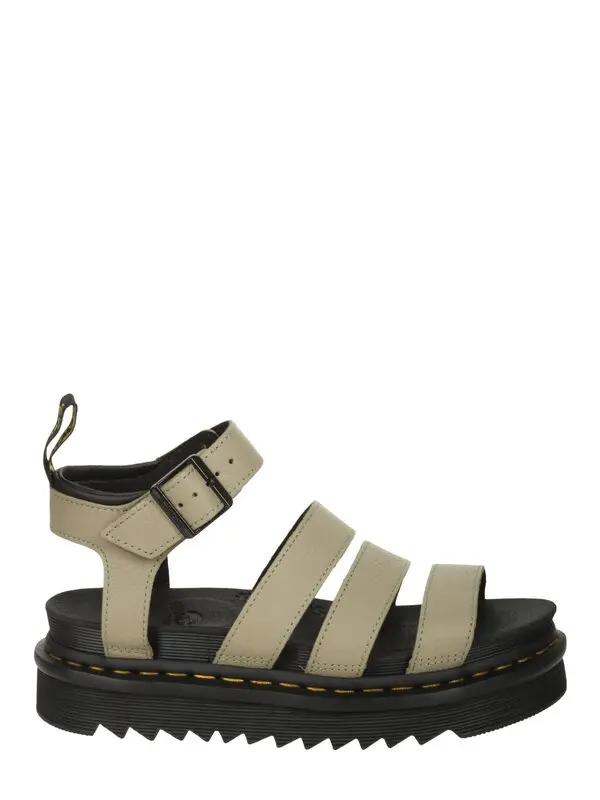 Dr. Martens Adjustable Buckle Flat Open-toe Sandals - Black