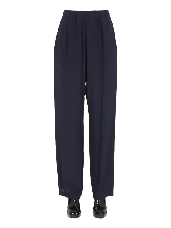 VIVIENNE WESTWOOD Elastic Waist Wide-leg Trousers - Black