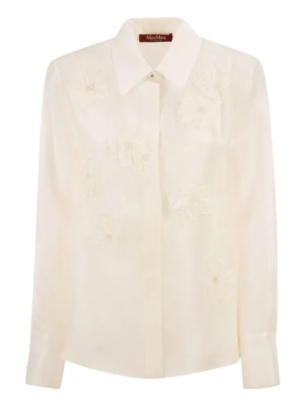 Max Mara Embellished Shirt - White