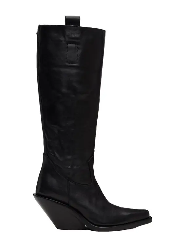ANN DEMEULEMEESTER Lidar Western Tall Boots - Black