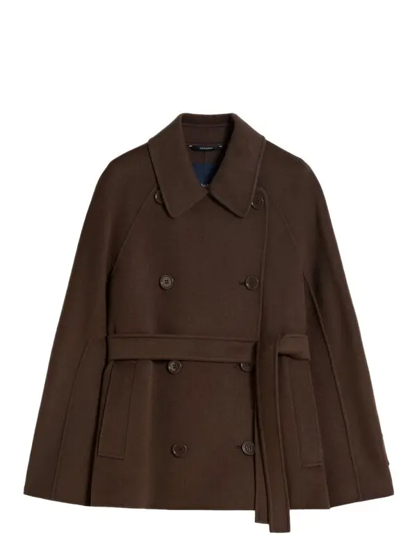 Max Mara Louise Double Breasted Peacoat - Chocolate-colored