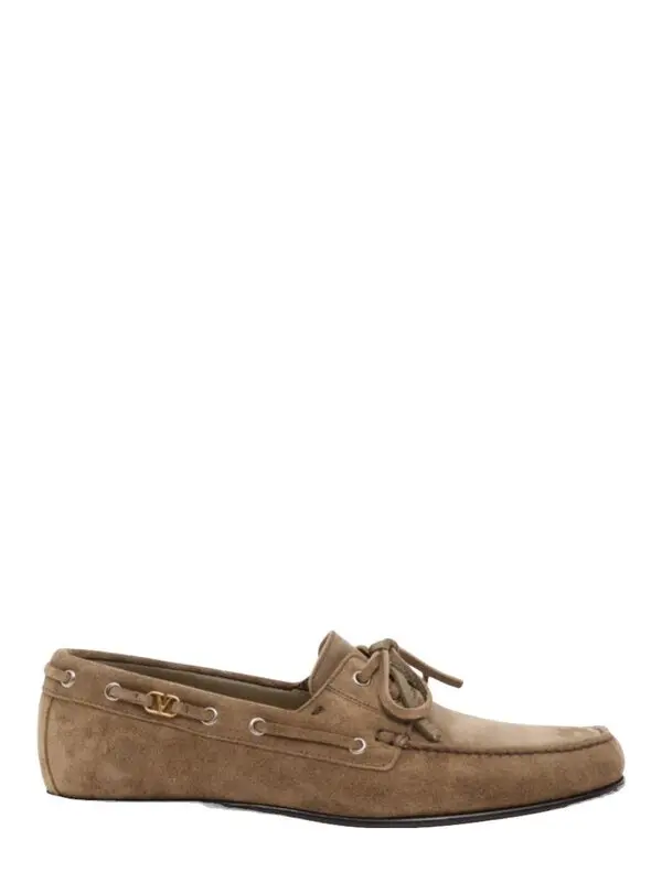 Valentino Garavani Square Toe Slip-on Loafers - Taupe