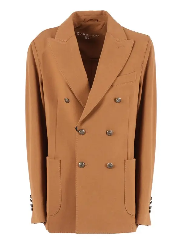CIRCOLO 1901 Double-breasted Jacket With Button Closure - Brown