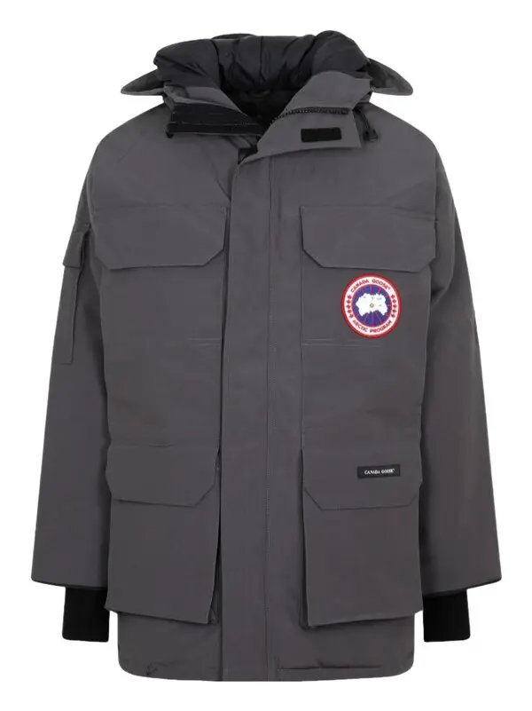 Canada Goose Logo-patch Padded Expedition Parka - Grey