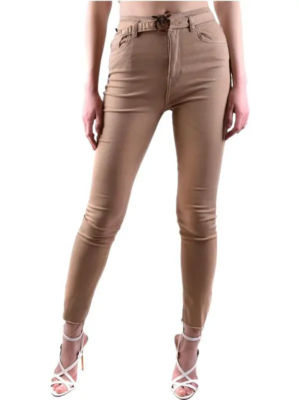 Pinko Logo Casual Pants - Brown