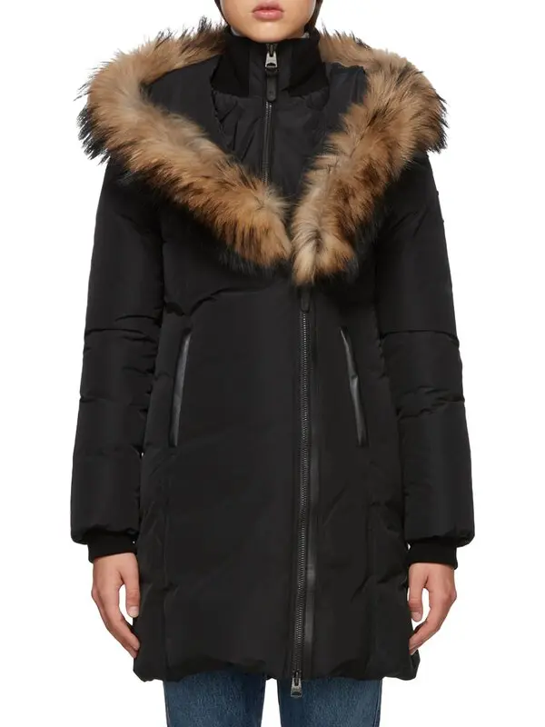 Mackage Kay F Asymmetrical Zip Coat - Black