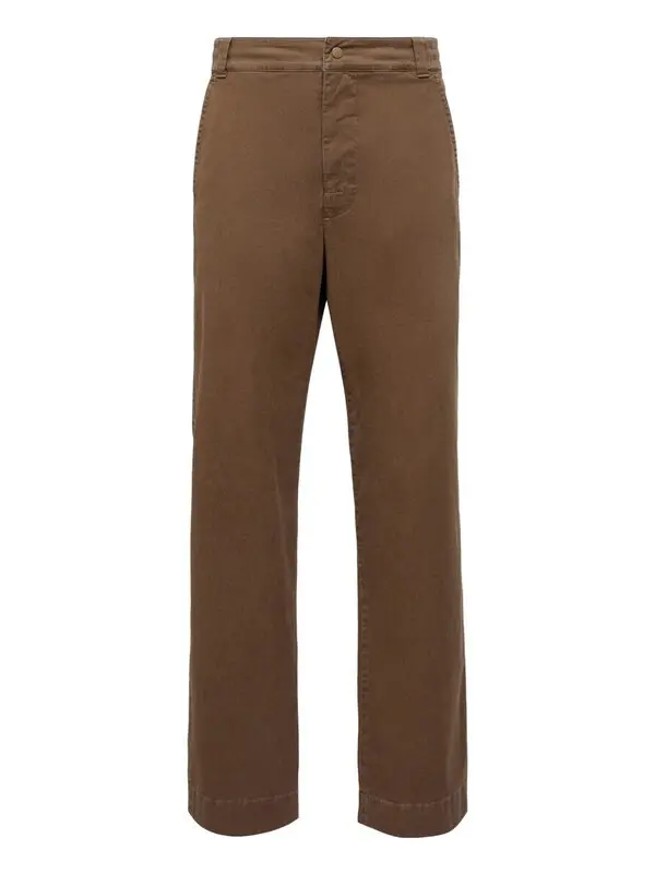 Moncler Cotton Gabardine Pants - Brown