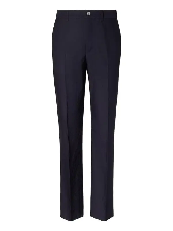 Fendi Tailored Patterned Trousers - Blue