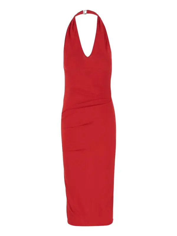 Jacquemus Halter V-neck Dress - Red