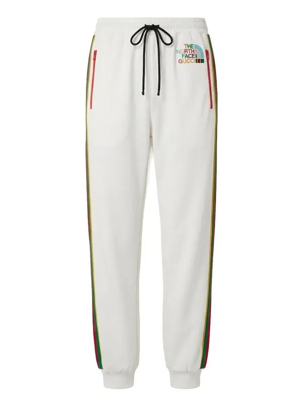 Gucci X The North Face Logo Embroidered Sweatpants - White