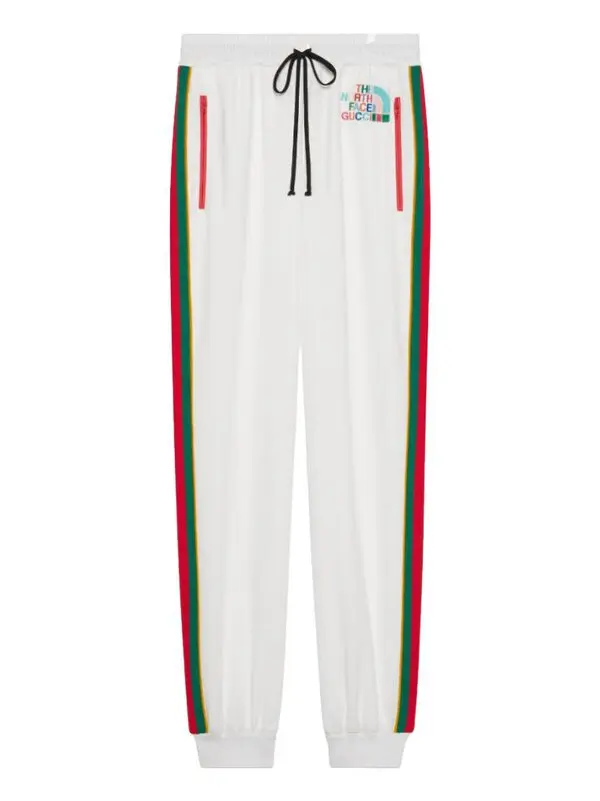 Gucci X The North Face Logo Embroidered Sweatpants - White
