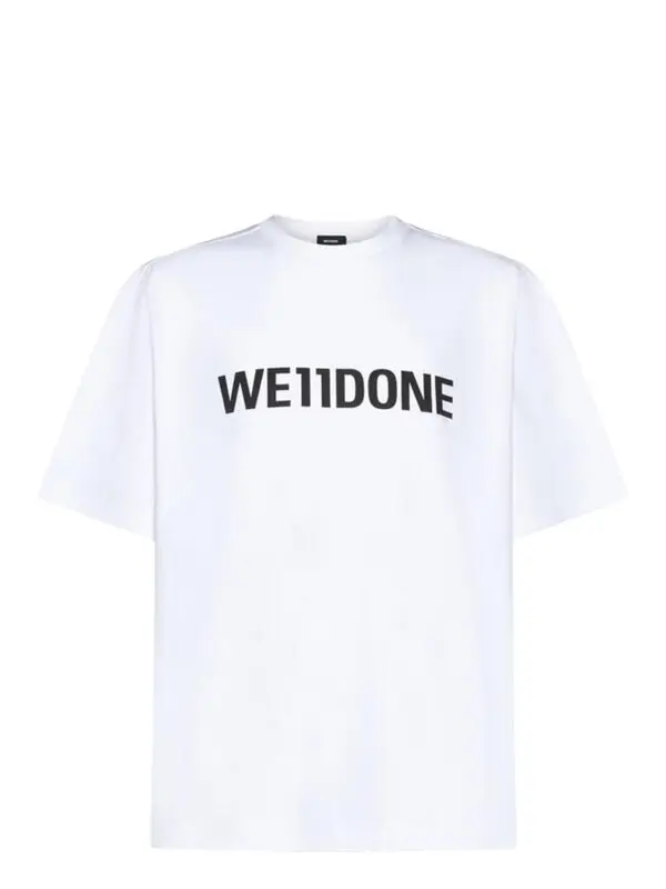 We11Done Logo-print Cotton T-shirt - Gray