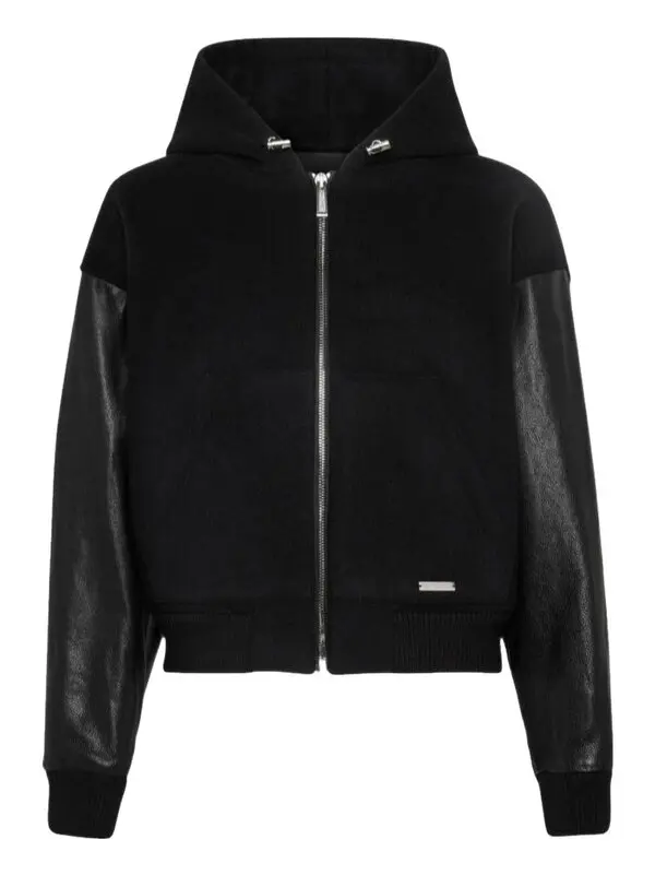 Dsquared2 80s Bomber Jacket With Hood - Black