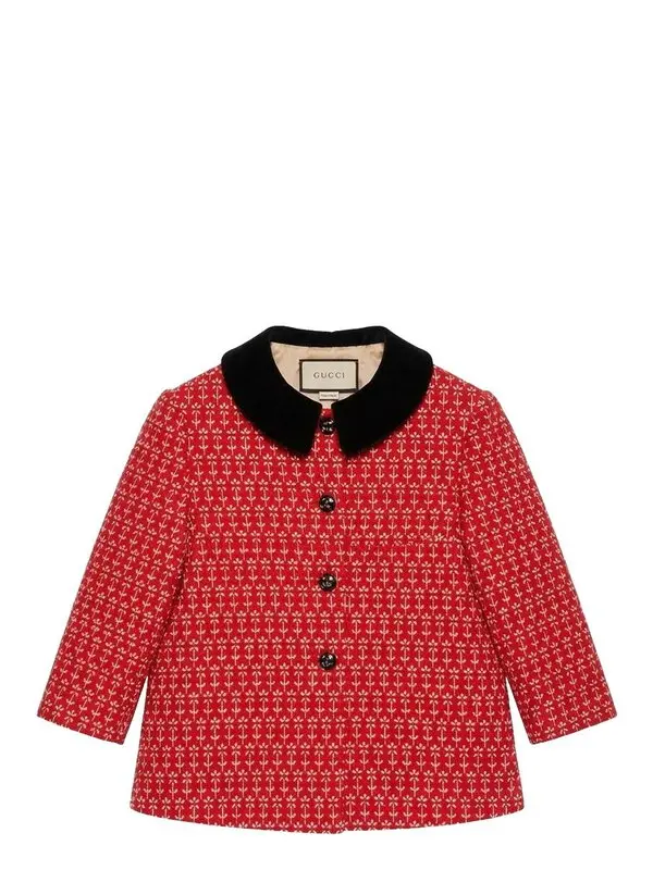 Gucci Petit Daisy Jacquard Jacket - Red